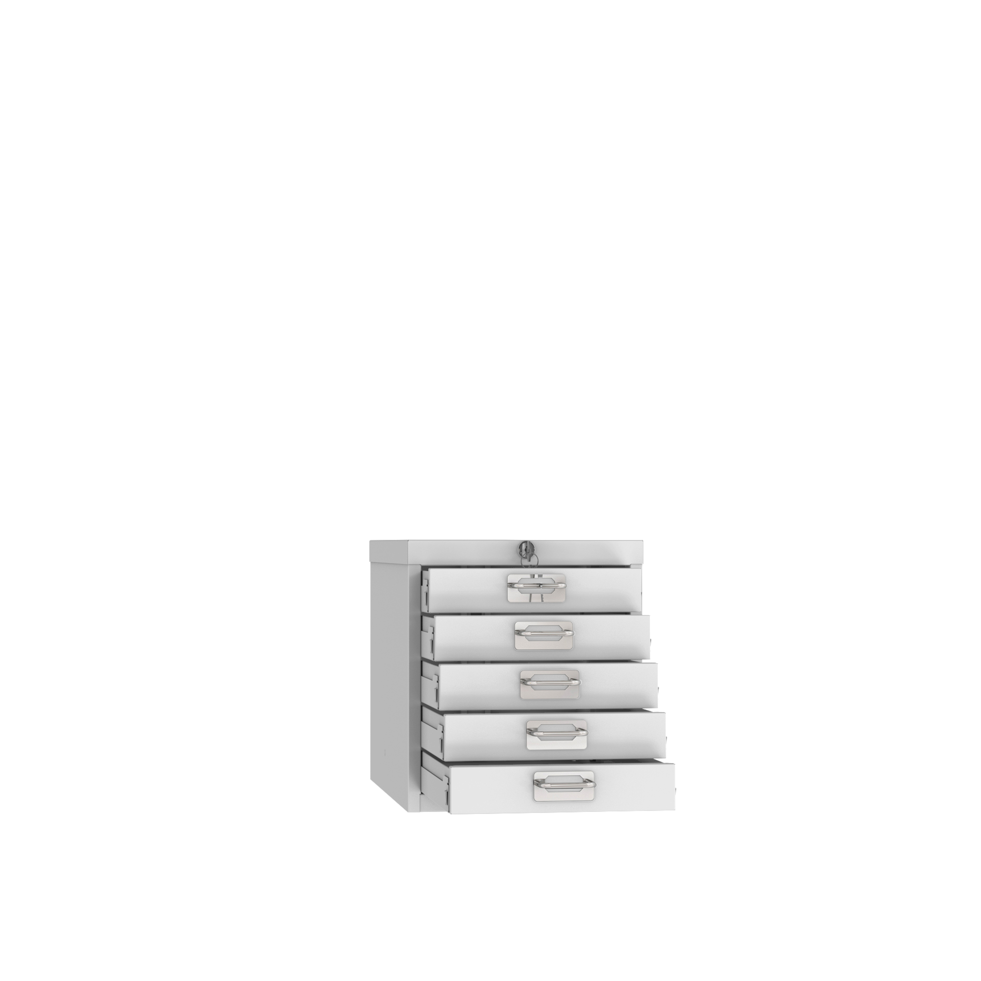 Phoenix MD Series MD0304G 5 Drawer Multidrawer Cabinet in Grey with Key ...