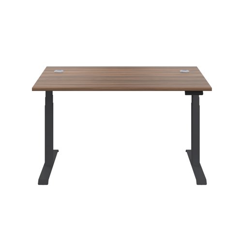 Economy Sit Stand Desk (FSC) 1200 X 800 Dark Walnut/Black ECSS1280CPDWBK